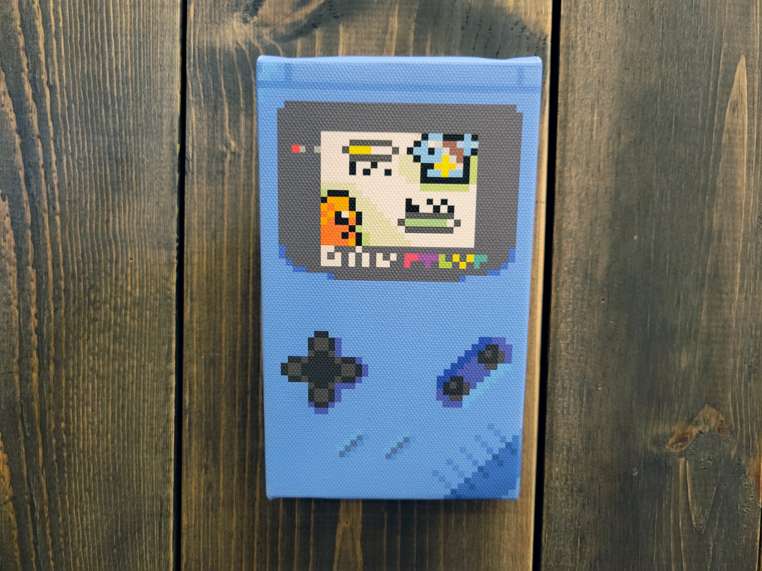 Pokemon Battle Gameboy 8bit Canvas Print | Gradient Art Gallery