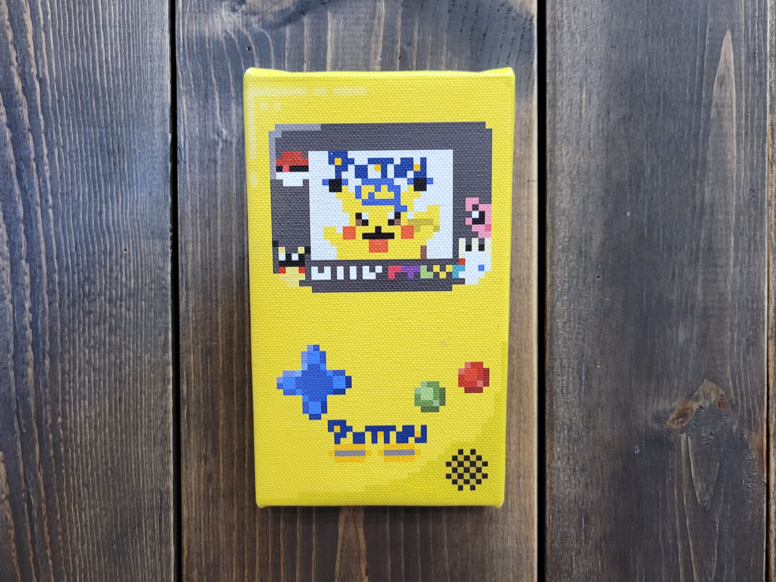 Pikachu Gameboy 8bit Canvas Print | Gradient Art Gallery